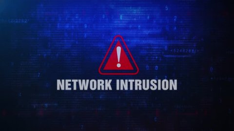 Network Intrusion Alert Warning Error Message Stock Footage Video (100% ...