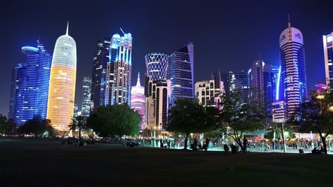 Qatar Doha March 20 2018 8k Stock Footage Video (100% Royalty-free ...
