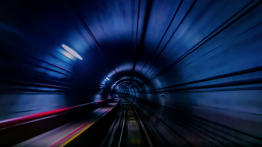 4k lapse subway tunnel fast speed Stock Footage Video (100% Royalty ...
