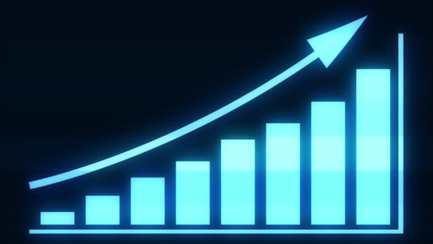 successful growth modern blue graph abstraction Stock Footage Video ...