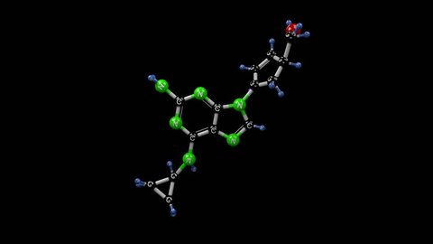 Zidovudine Molecule Molecular Structure Azidothymidine Inhibitor Stock ...