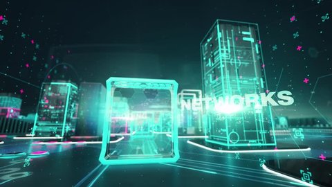 Technology Digital Technology Concept Stock Footage Video (100% Royalty ...