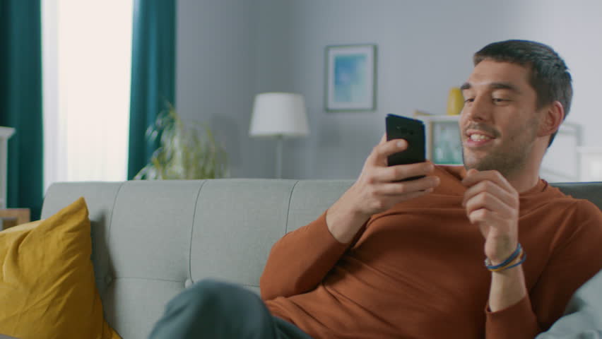 Handsome Happy Man at Home, Stock Footage Video (100% Royalty-free ...