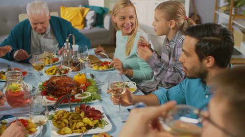 Family Friends Gathering Together Home Eating Stock Photo 657274339 ...