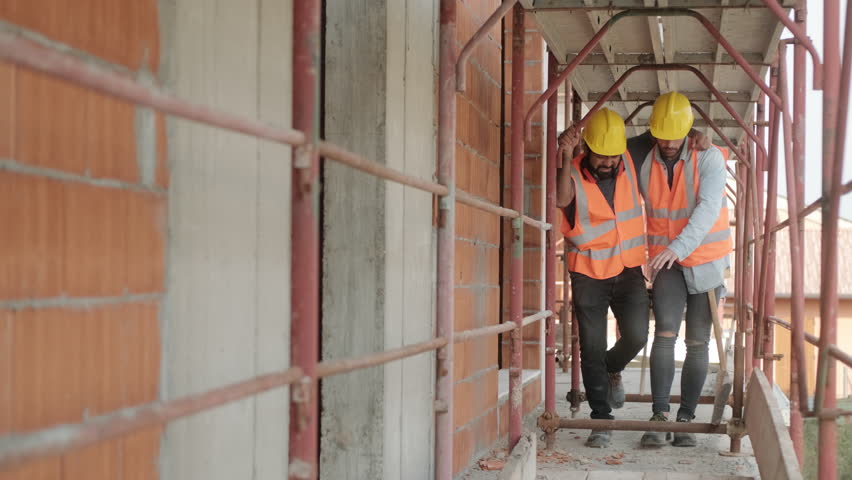 people working construction site young men Stock Footage Video (100% ...