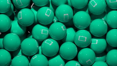 Falling Screen Balls Transition Animation Calling Stock Footage Video ...