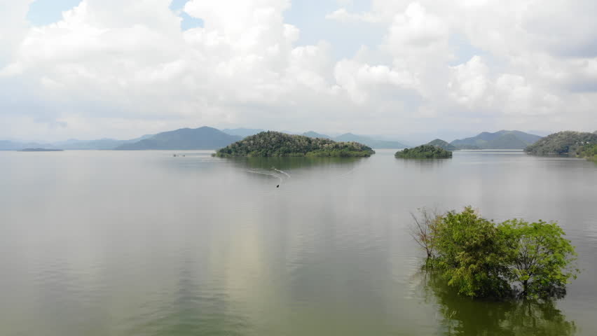 Aerial View of the Lake Stock Footage Video (100% Royalty-free ...