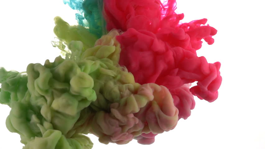 Color Ink Flowing in Water Stock Footage Video (100% Royalty-free ...