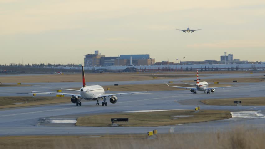 Calgary Airport New Runway Stock Video Footage - 4K and HD Video Clips ...
