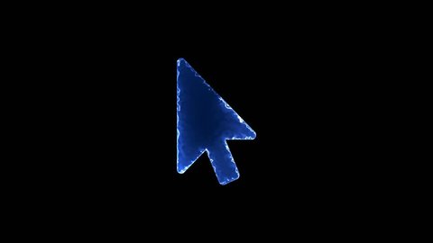 Symbol Mouse Pointer Blue Electric Glow Stock Footage Video (100% ...