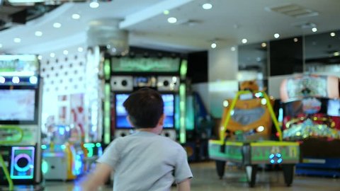Children Happy Play Arcade Game Toy Stock Footage Video (100% Royalty ...