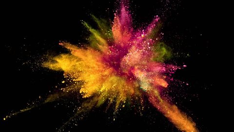 Super Slowmotion Shot Color Powder Explosions Stock Footage Video (100% ...