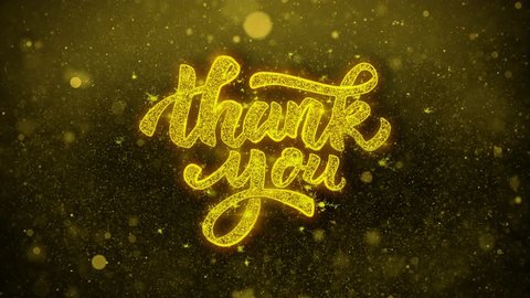 Thank You Greetings Card Abstract Blinking Stock Footage Video (100% ...