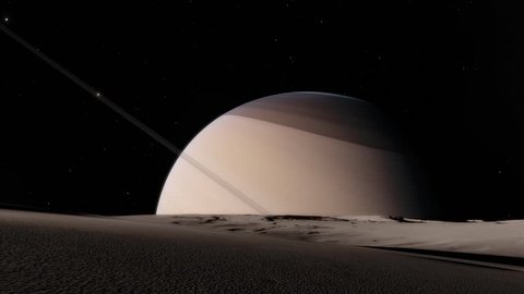 Sunrise Sunset On Prometheus Moon Saturn Stock Footage Video (100% ...