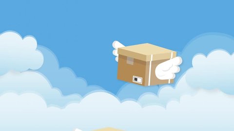 Motion Graphic Cardboard Wing Boxes On Stock Footage Video (100% ...