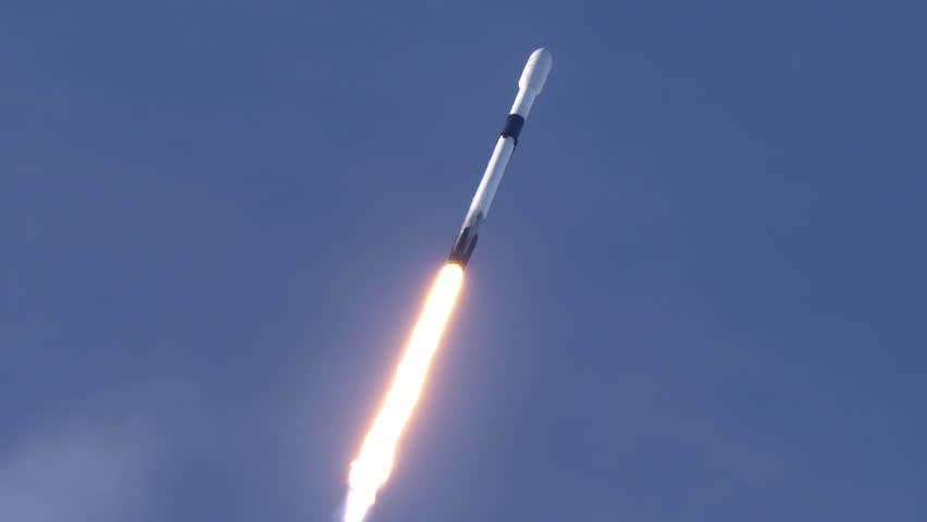 rocket flies through clouds space Stock Footage Video (100% Royalty ...