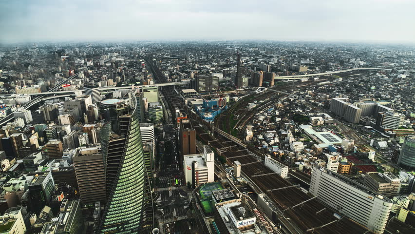 Nagoya buildings and architecture at dusk, Japan image - Free stock ...