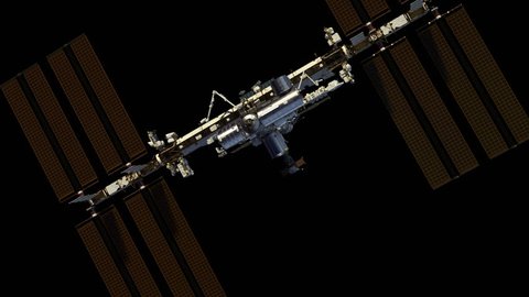 4k Flight International Space Station Alpha Stock Footage Video (100% ...