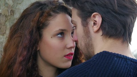 couple love kissing young people passion Stock Footage Video (100% ...