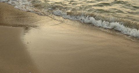 Wave Covering Sea Beach Sand Stock Footage Video (100% Royalty-free ...