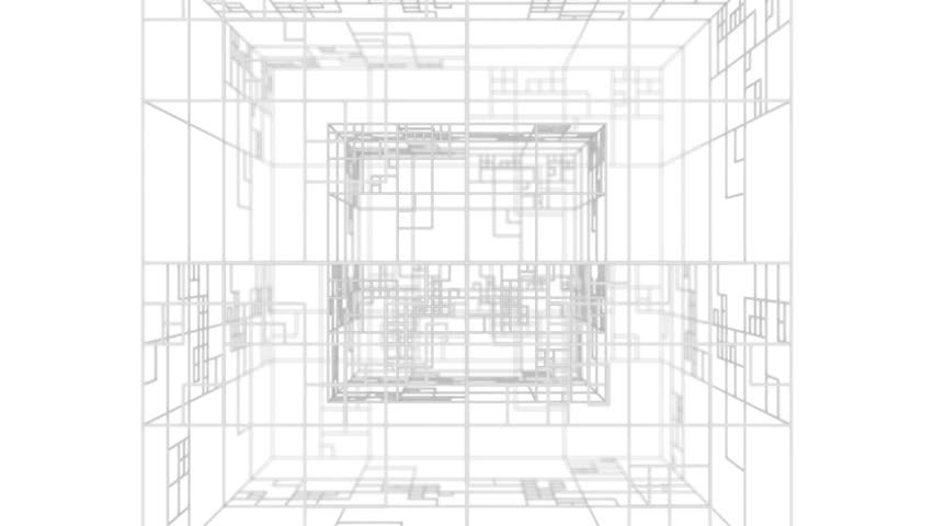 architectural abstract sketch complex buildings made Stock Footage ...