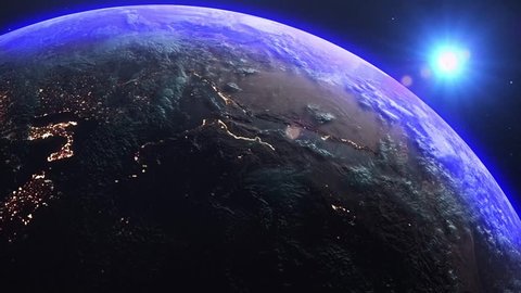 beautiful sunrise world skyline planet earth Stock Footage Video (100% ...