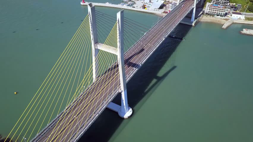 aerial view turtle ship bridge yeosu Stock Footage Video (100% Royalty ...