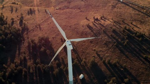 Metal Wind Turbine Top View Wind Stock Footage Video (100% Royalty-free ...