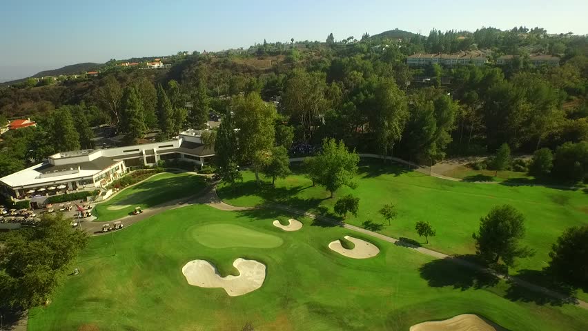 Drone Shot Flying Over Golf Stock Footage Video (100% Royalty-free ...