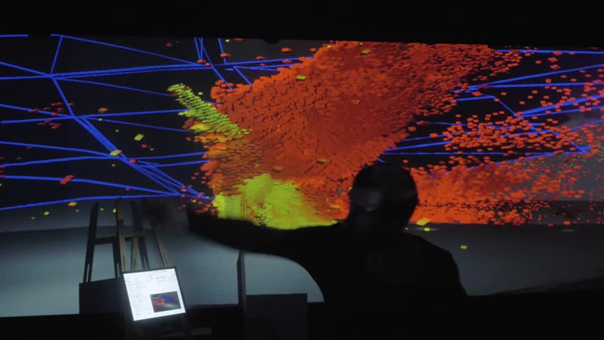 Art Digital Performance, Dance Experimental. Stock Footage Video (100% ...