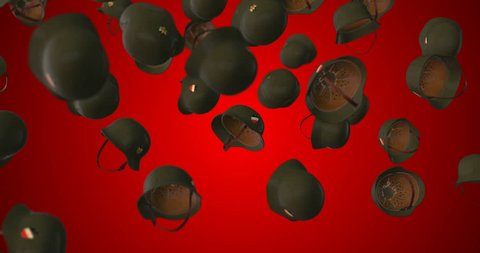 Nazi Military Helmet 3d Animation Background Stock Footage Video (100% ...