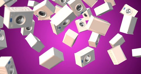 Washing Machine Falling Background Stock Footage Video (100% Royalty ...