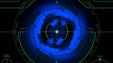 4k Radar Gps Signal Tech Screen Stock Footage Video (100% Royalty-free ...