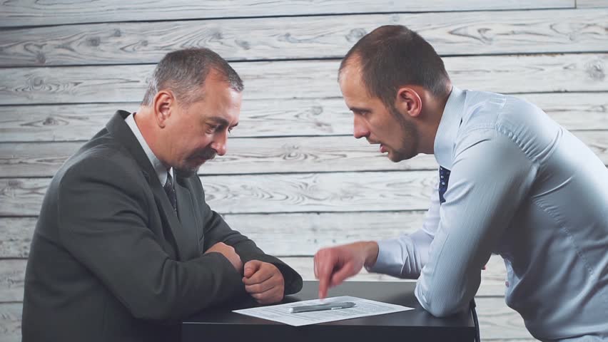 two businessmen share divide money argue Stock Footage Video (100% ...