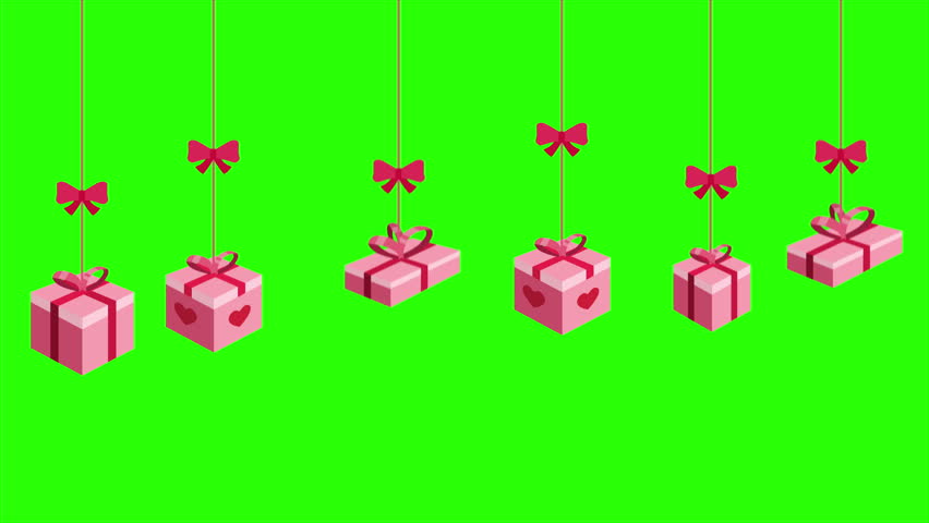 background green screen gifts animation valentine Stock Footage Video ...