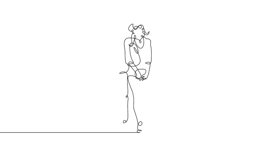 self simple animation continuous line drawing Stock Footage Video (100% ...