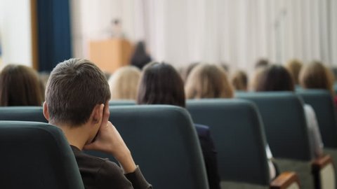 Business Woman Lecturing Conference Audience Lecture Stock Photo (Edit ...