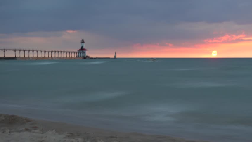 Lake Michigan LakeShore at Indiana Dunes National Lakeshore, Indiana ...