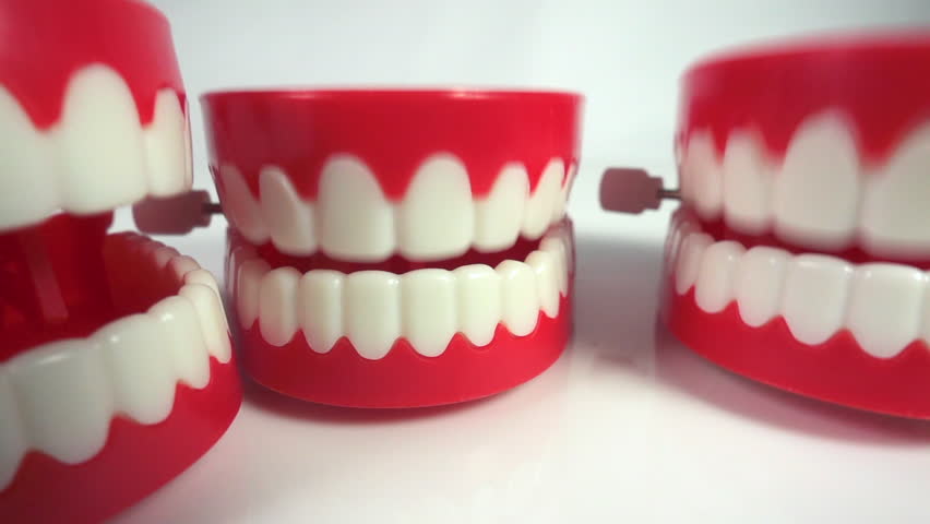 3 pair clacking toy teeth Stock Footage Video (100% Royalty-free ...