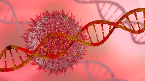 Dna Strand Cancer Cell Oncology Research Stock Footage Video (100% ...