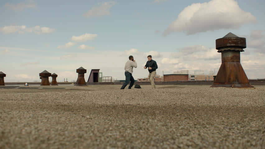 Two Men Fight with Martial Stock Footage Video (100% Royalty-free ...