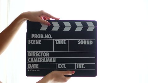 close female hold hand classic director Stock Footage Video (100% ...