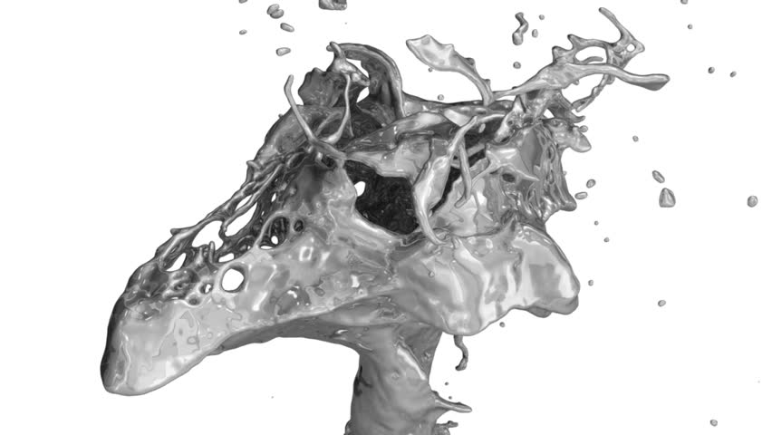 close-up view liquid silver splash slow Stock Footage Video (100% ...