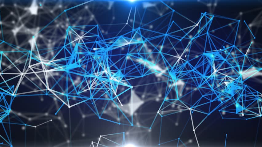 Plexus of Abstract Blue and Stock Footage Video (100% Royalty-free ...