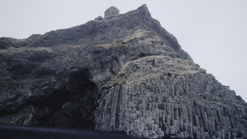view basalt cliff tourist spot black Stock Footage Video (100% Royalty ...
