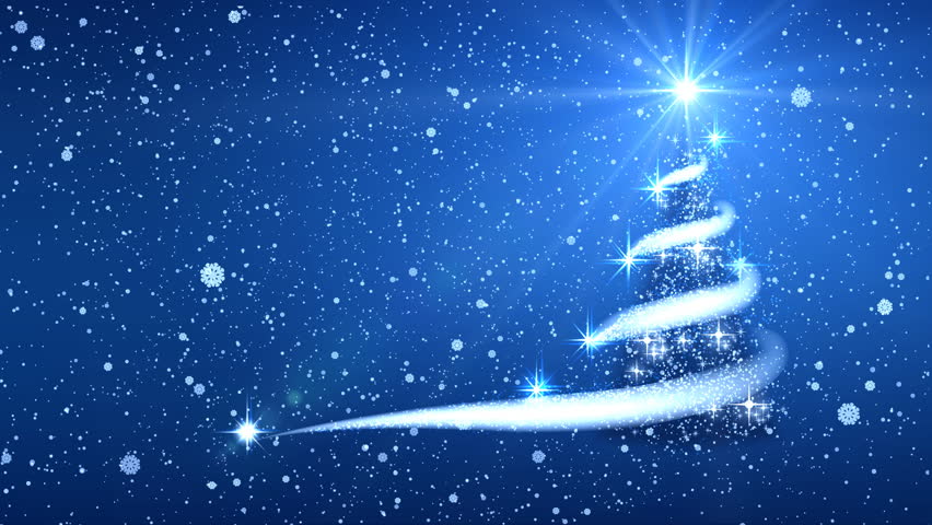Christmas Tree, Stars, Blizzard, Snow, Stock Footage Video (100% ...