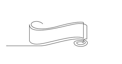 Vector Isolated Continuous Line Drawing Scroll Stock Vector (Royalty ...