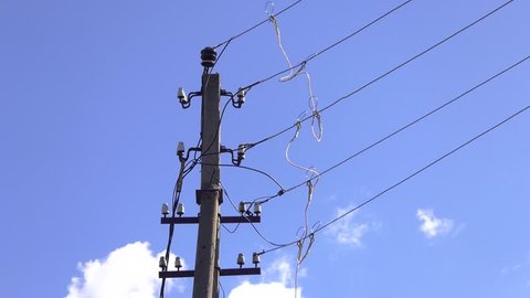 Portable Grounding Temporary Grounding Power Lines Stock Footage Video ...