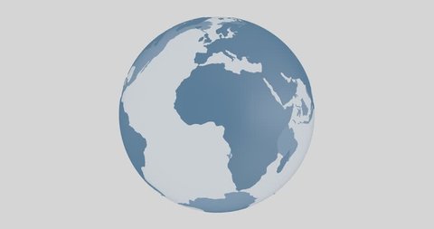 Rotating Blue Earth 4k Animation White Stock Footage Video (100% ...