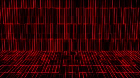 vertical red retro-futuristic 80s synthwave grid Stock Footage Video ...